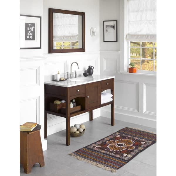Ronbow Langley 48-inch Bathroom Vanity Set in Cafe Walnut with Mirror ...