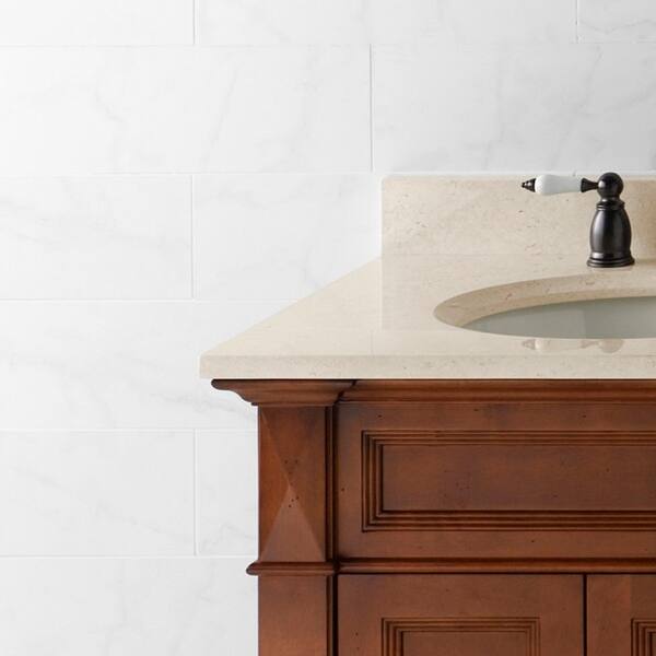 Ronbow Torino 30-inch Bathroom Vanity Set in Colonial Cherry, Marble ...