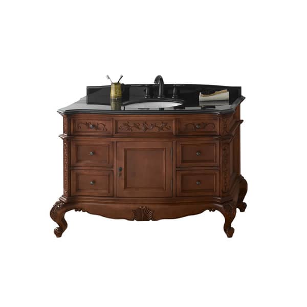 Ronbow Bordeaux 48-inch Bathroom Vanity Set in Colonial Cherry, Granite ...