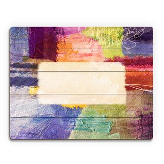 'Borderline Playful' Wood Wall Art Print - Bed Bath & Beyond - 13993188