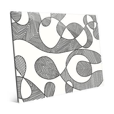 Crossloop Horizontal B&W Wall Art Print on Acrylic - Overstock - 13993504