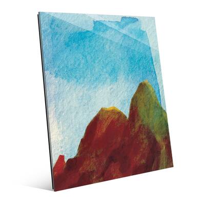 Red Twin Rocks Print Acrylic Wall Art - Overstock - 13993588