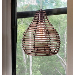 Hollis 1-light Natural Reed Mini Pendant - Bed Bath & Beyond - 13995547