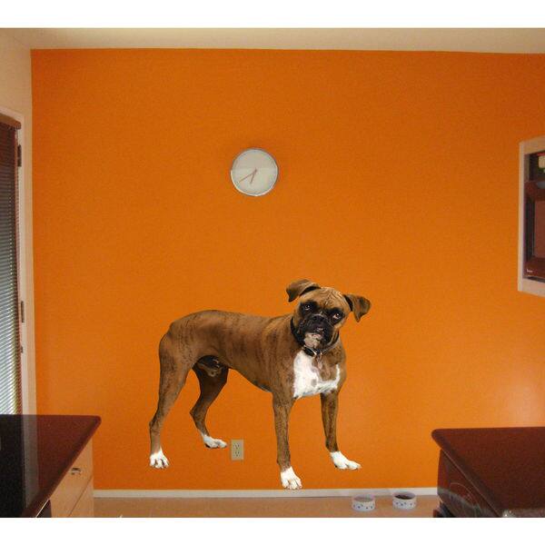 Full color Boxer Dog sticker, Boxer Dog decal, Boxer Dog sticker, art ...