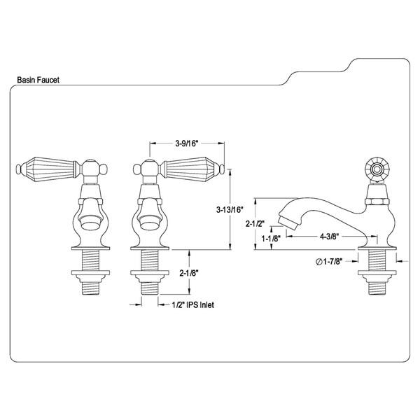 Kingston Brass Classic Basin Taps Crystal Handles Bathroom Faucet - Bed ...