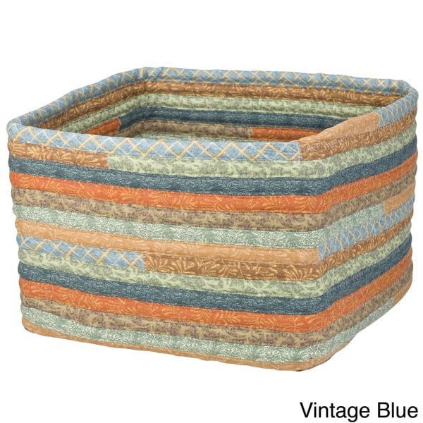 Cozy Country 16-inch x 16-inch x 11-inch Square Storage Basket - Bed ...