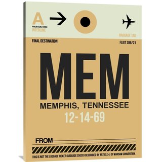 Naxart Studio 'MEM Memphis Luggage Tag II' Gallery-wrapped Canvas Wall ...