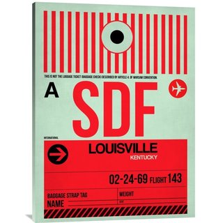 NAXART Studio 'SDF Louisville Luggage Tag II' Stretched Canvas Wall Art ...