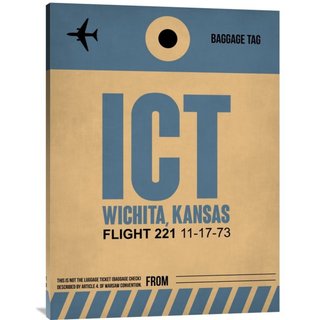 Naxart Studio 'ICT Wichita Luggage Tag I' Stretched Canvas Wall Art ...