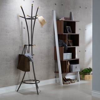 Furniture of America Cara Contemporary Metal Hall Tree/Coat Rack - Bed ...