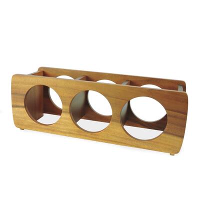 Handmade Acacia 3 Bottle Wine Rack (Thailand) - Overstock - 14044264