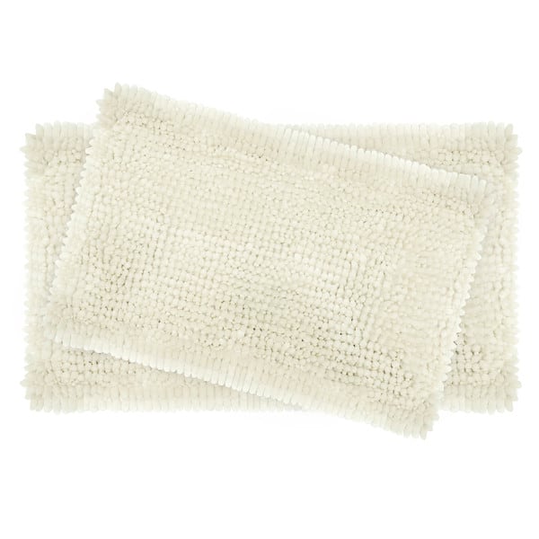 Laura Ashley Butter Chenille 2-Piece Bath Mat Set - Bed Bath & Beyond ...