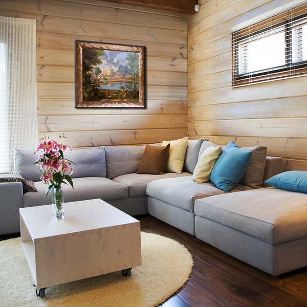 Nicolas Poussin 'Landscape with a Calm, 1650-1651' Hand Painted Framed ...