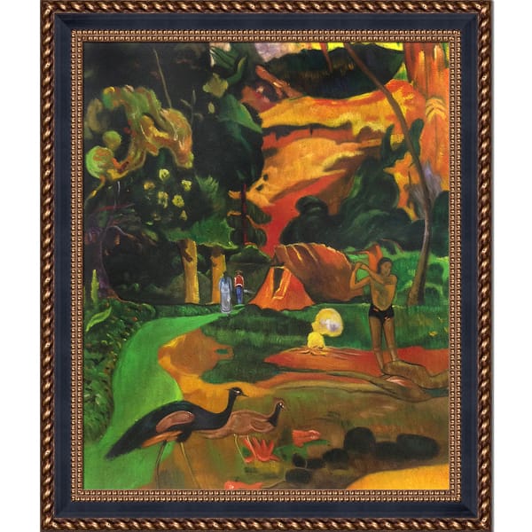 La Pastiche Paul Gauguin 'Matamoe (Death), Landscape with Peacocks ...