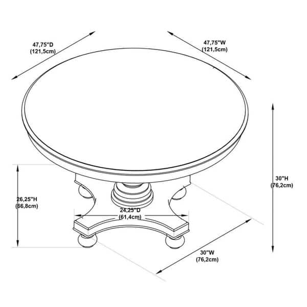 Lenoir Round Farmhouse Dining Table - Oak - Bed Bath & Beyond - 14050696