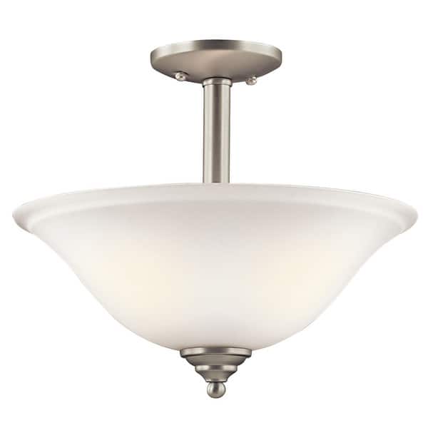 Kichler Lighting Armida Collection 2-light Brushed Nickel Inverted ...