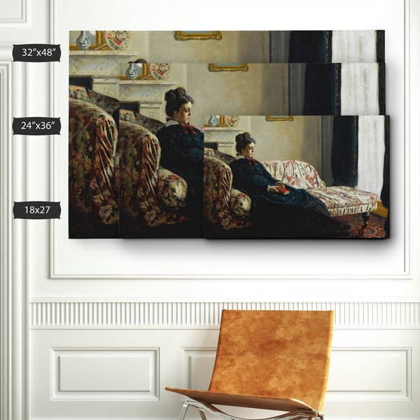 Claude Monet 'Meditation, or Madame Monet on the Sofa' Wrapped Canvas Art - Bed Bath & Beyond ...