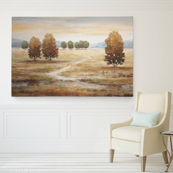 Wexford Home 'Linen Landscape I' Canvas Wall Art - Bed Bath & Beyond ...