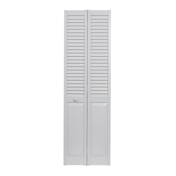 Seabrooke PVC Louver over Panel Bifold Door fits 30w x 80h White - Bed ...