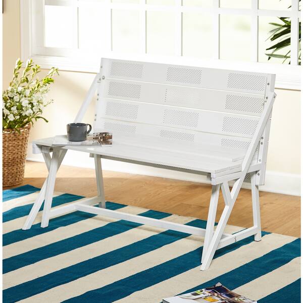 Simple Living Metal Folding Table and Dining Bench Set - Bed Bath ...