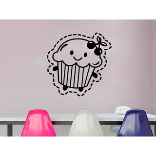 Muffin Cake Cherries Sweetness Vinyl Sticker Decals Kitchen Cafe ...
