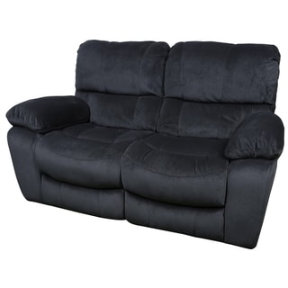 Porter Ramsey Slate Grey Microfiber Dual Reclining Loveseat - 40"H x 38 ...