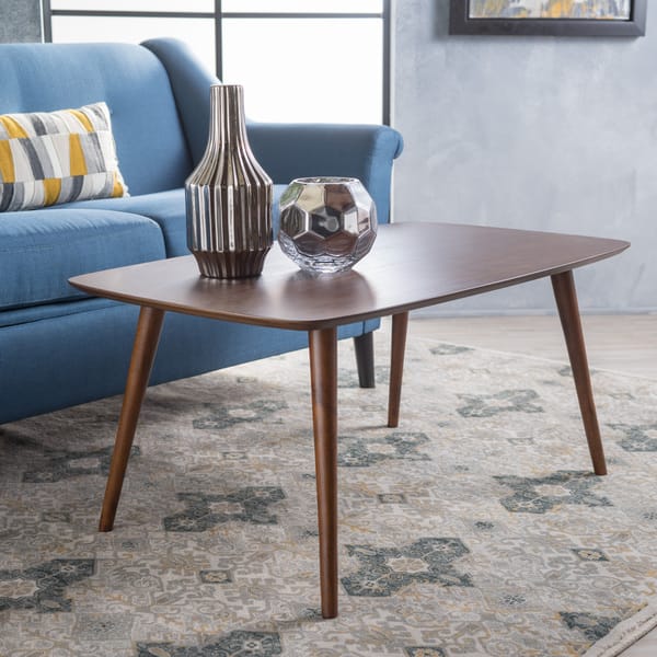 Cilla Mid-Century Wood Rectangle Coffee Table by Christopher Knight ...