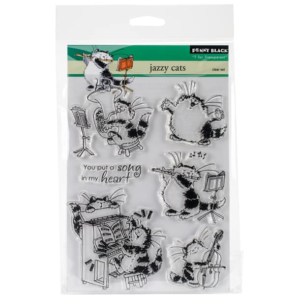 Penny Black Clear Stamps 5X7-Jazzy Cats - Bed Bath & Beyond - 14092291