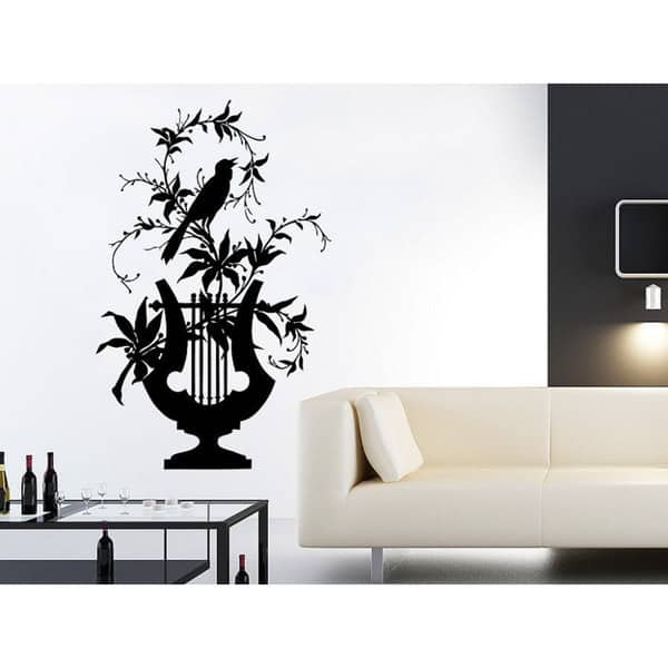 Musical Tool Harp Vinyl Sticker Decals Mural Design Art Cool Beautiful ...