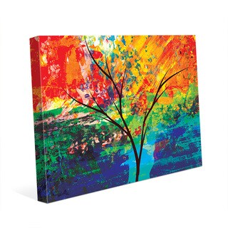 'Impasto Oak Amber' Canvas Wall Art Print - Bed Bath & Beyond - 14172711