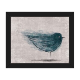 'Ether Bird Blue' Framed Canvas Wall Art Print - Bed Bath & Beyond ...