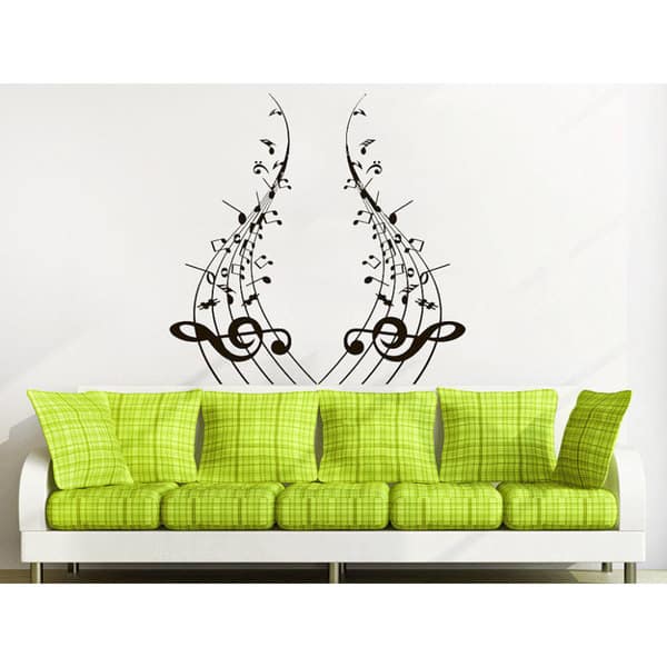 Music Note Treble Clef Floral Patterns Musical Notes Waves Music ...