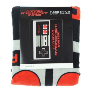 Bioworld Nintendo Retro NES Controller Throw Blanket - Bed Bath ...