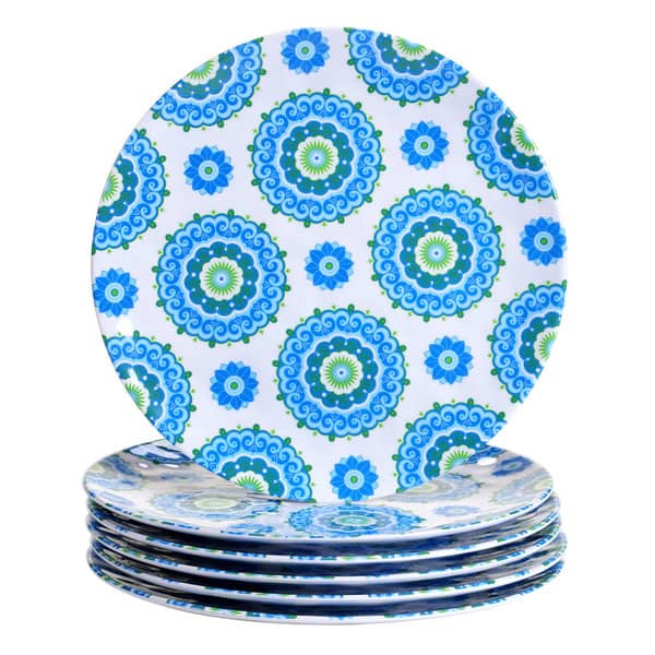 Certified International Melamine Boho Dinner Plates (Pack of 6) - Bed ...