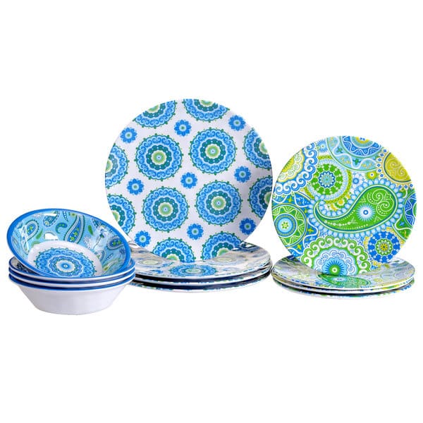 Certified International Boho 12-piece Dinnerware Set - Bed Bath ...