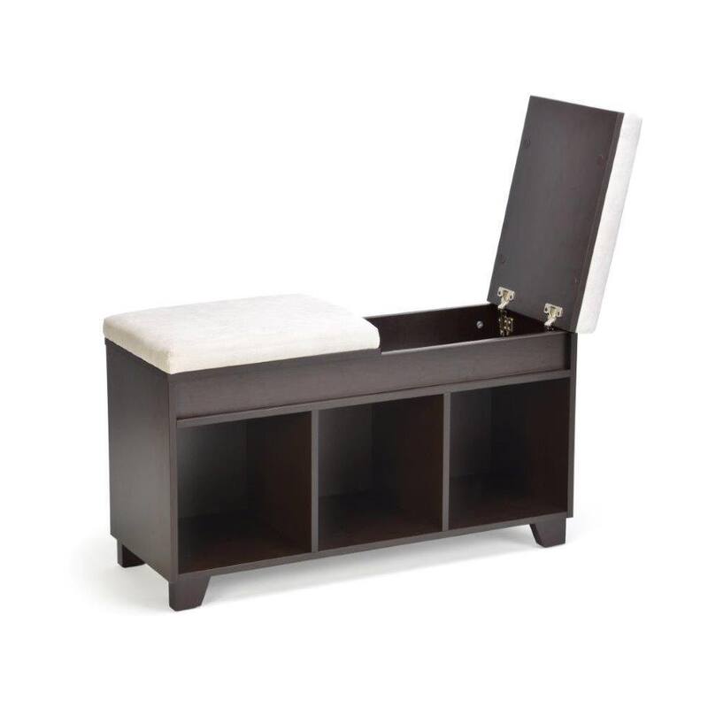Split Top Storage Bench - 3 Storage Cubes by Trademark Innovations (36. ...