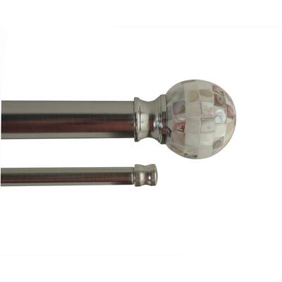 Pearl Steel 36-inch to 72-inch Adjustable Double Curtain Rod ...