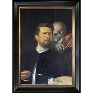 La Pastiche Arnold Bocklin 'Self-Portrait with Death as a Fiddler' Hand ...