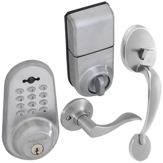Honeywell Satin Chrome Digital Lever Handleset w/ Remote - Bed Bath ...