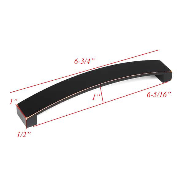 Contemporary 6-3/4 inch Arch Oil Rubbed Bronze Finish Cabinet Bar Pull ...