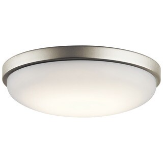 Kichler Lighting Utilitarian 1-light Brushed Nickel LED Flush Mount ...