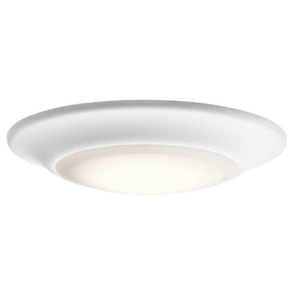 Kichler Lighting Utilitarian 1-light White LED Flush Mount - Bed Bath ...