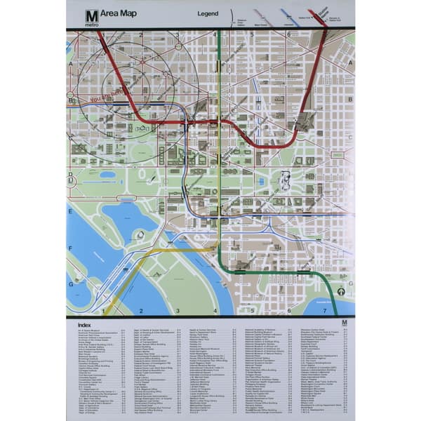 'Washington DC Area Map - The White House' 48.5-inch x 33.25-inch ...