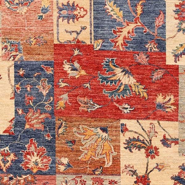 Handmade One-of-a-Kind Vegetable Dye Patch Design Wool Rug (Afghanistan ...