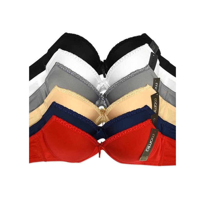Mamia Polyester/Spandex Underwire Bra's (Set of 6) - Overstock - 14307841