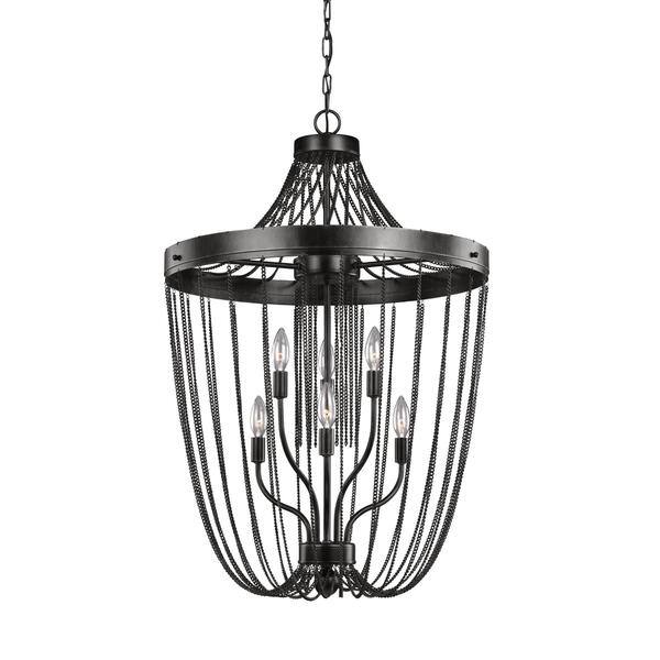 Sea Gull Kelvyn Park 6 Light Stardust Hall Foyer Fixture - Bed Bath ...