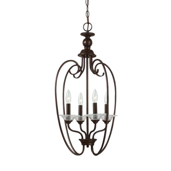 Sea Gull Lemont 4 Light Burnt Sienna Hall Foyer Fixture - Bed Bath ...