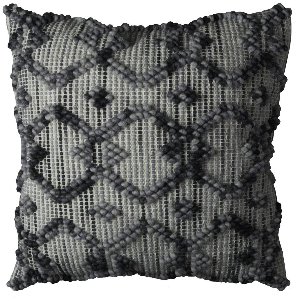 Diamond Cotton Textured Throw Pillow - Overstock - 14309816
