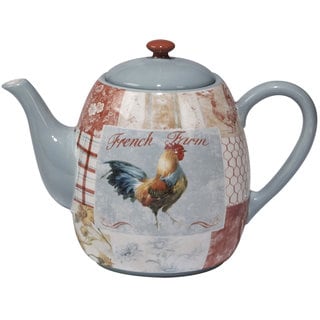 Certified International Farm House Ceramic 40 oz. Teapot - Bed Bath ...