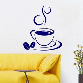 Coffee Beans Wall Decals Coffee Cup Decal Cafe Drinks Kitchen Decor ...